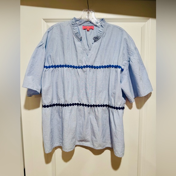 Simply Southern | Tops | Simply Southern Light Blue Top | Poshmark